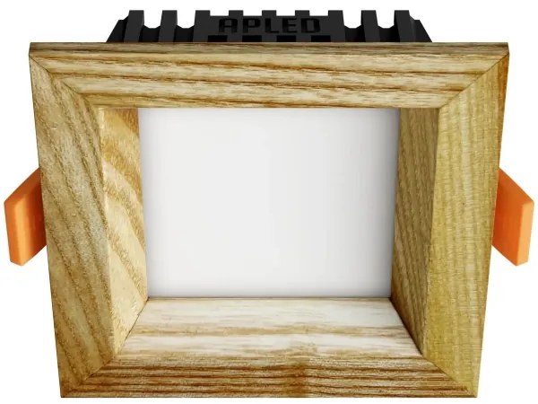 APLED - LED Podhledové SQUARE WOODLINE LED/3W/230V 4000K 9x9 cm jasan masiv