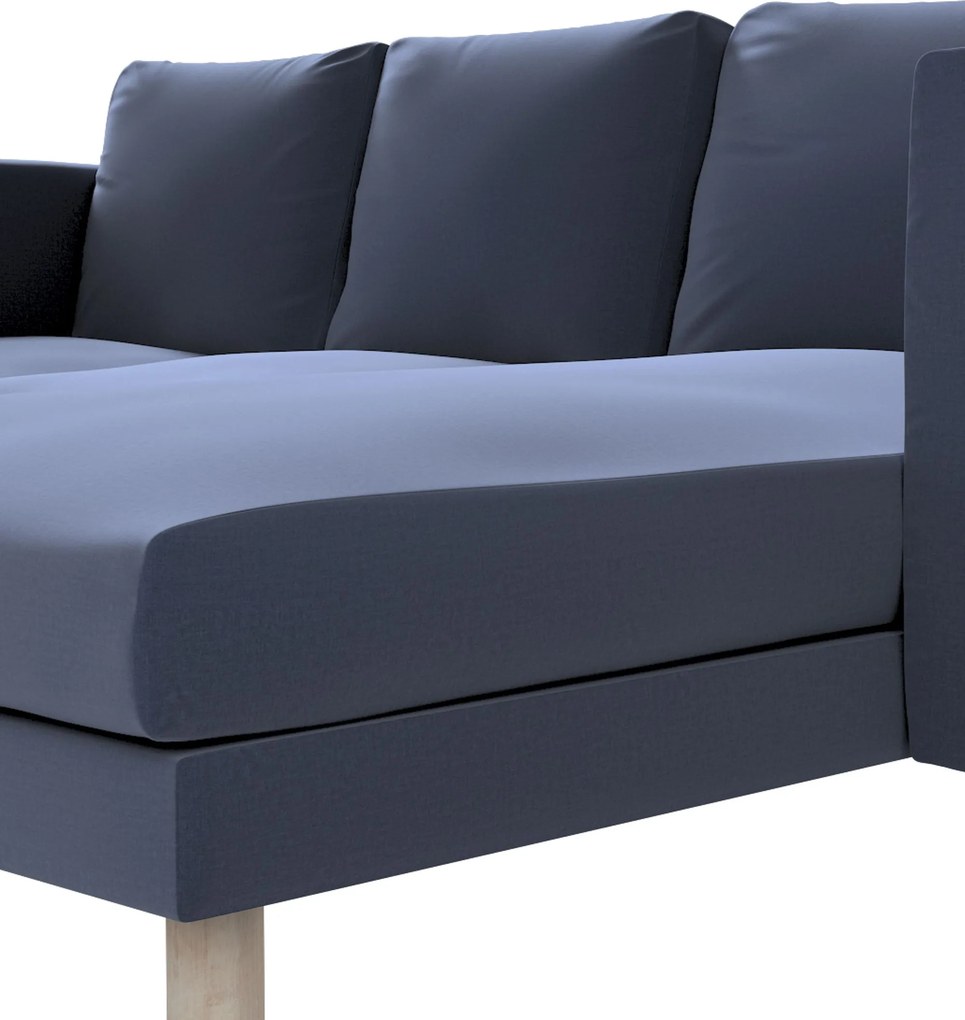Potah na pohovku IKEA Norsborg 3-místná se šezlongem barva tmavě modrá látka sametová