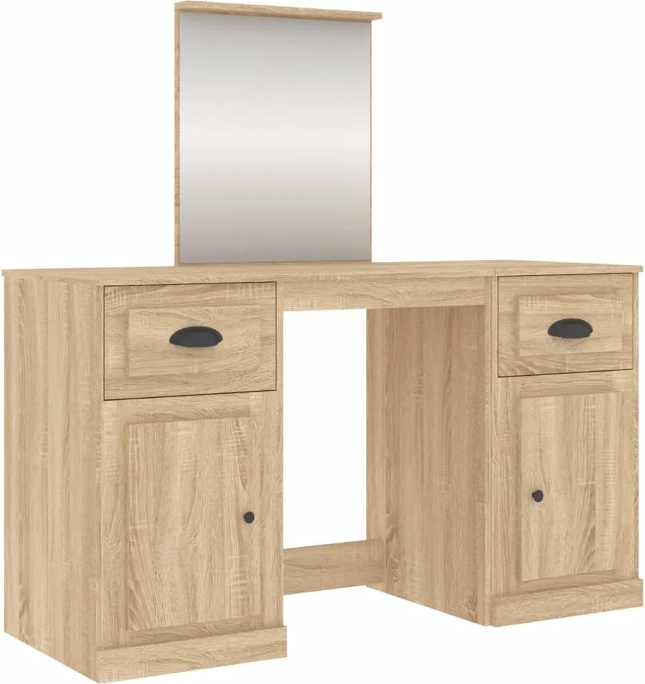 Toaletní stolek se zrcadlem dub sonoma 130 x 50 x 132,5 cm 3185338
