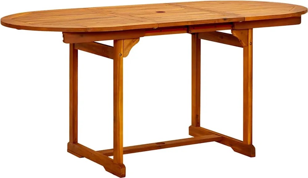 Zahradní jídelní stůl (120–170) x 80 x 75 cm masivní akácie 316567