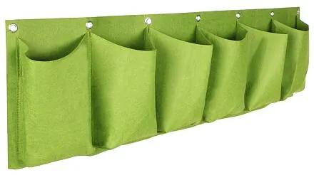 Merco Horizontal Grow Bag 6 textilní květináče na zeď zelená balení 1 ks