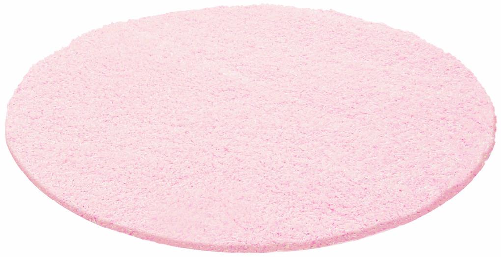 Ayyildiz koberce Kusový koberec Life Shaggy 1500 pink kruh - 200x200 (průměr) kruh cm