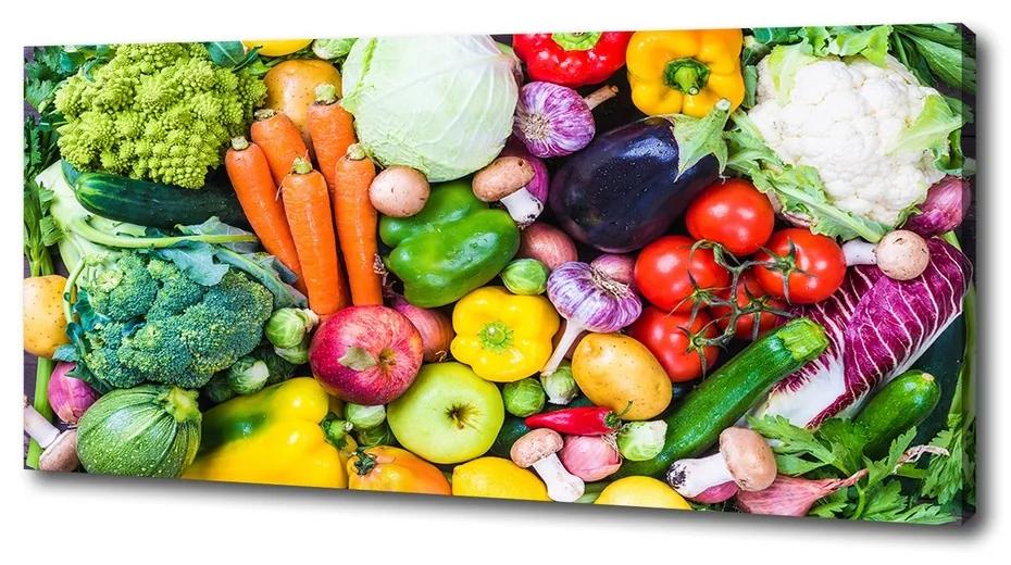 Wallmuralia Foto obraz na plátně Barevná zelenina 125x50 cm