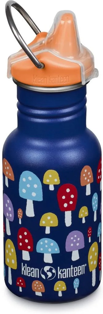 Dětská nerezová lahev Klean Kanteen Kid Classic Narrow w/Sippy Cap - Mushrooms 355 ml