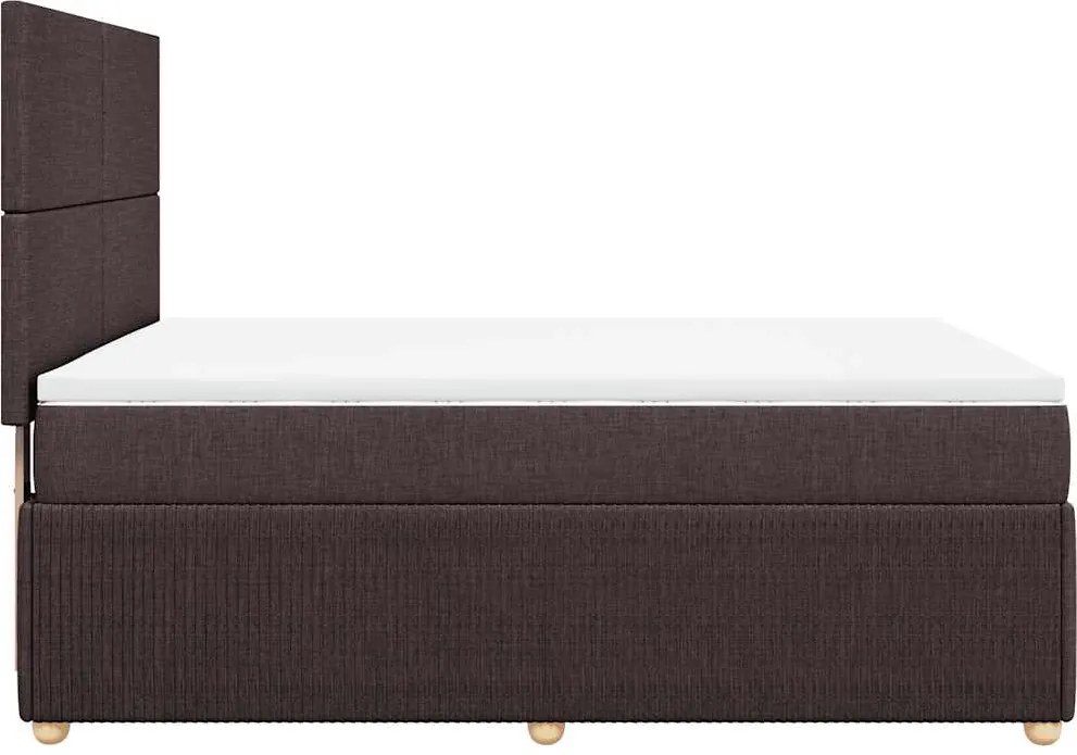 Box spring postel s matrací tmavě hnědá 140x190 cm textil 3294347