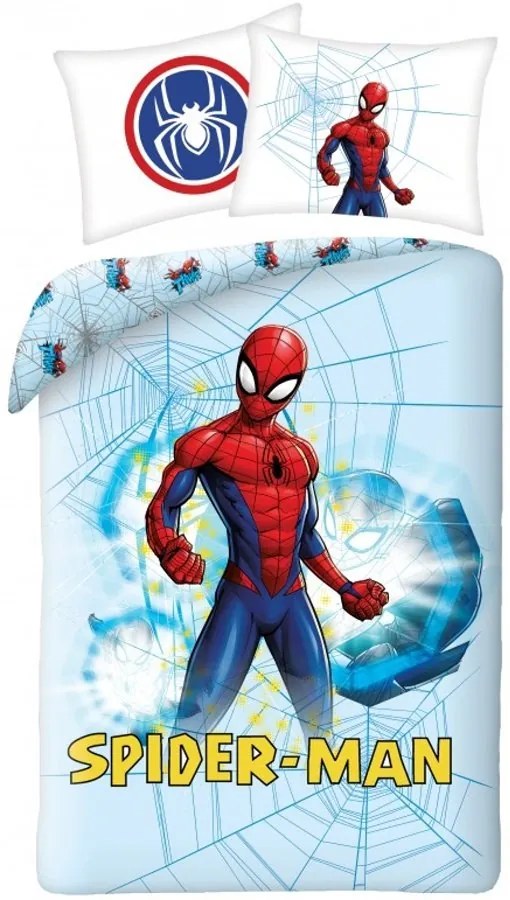 Souprava ložního povlečení Spiderman - 100% bavlna - 70 x 90 cm + 140 x 200 cm