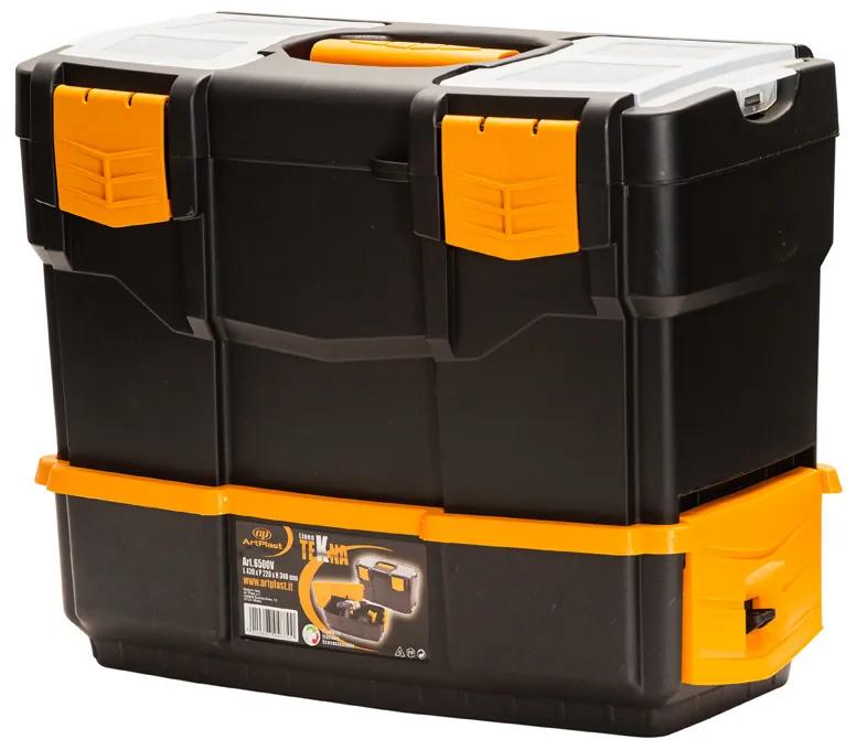 ArtPlast Plastový kufr na nářadí s přídavným boxem 420x220x340 mm