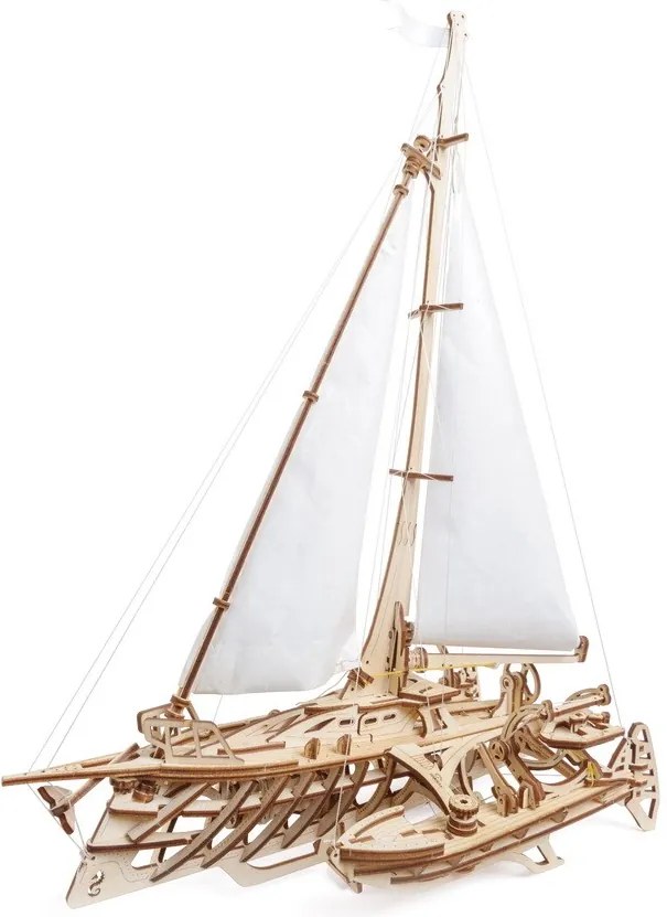 Ugears 3D dřevěné mechanické puzzle Plachetnice Merihobus (trimarán)