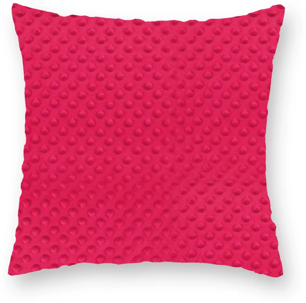 GADEO dekorační polštář Minky dot, tmavě růžová Rozměr: 40x40 cm
