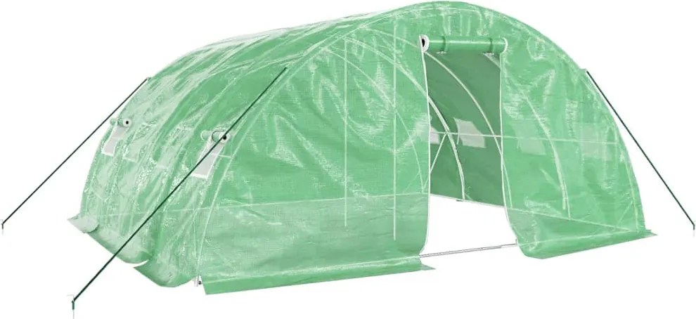 Skleník s ocelovým rámem zelený 20 m² 5 x 4 x 2,3 m 3188083