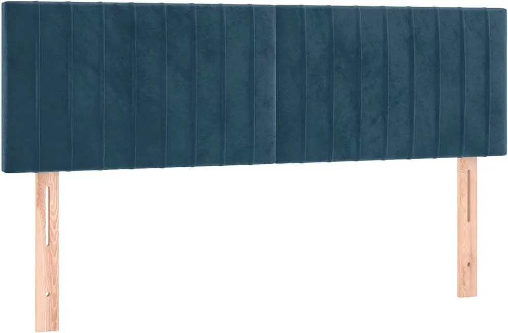 Box spring postel s matrací tmavě modrá 140x190 cm samet 3131079
