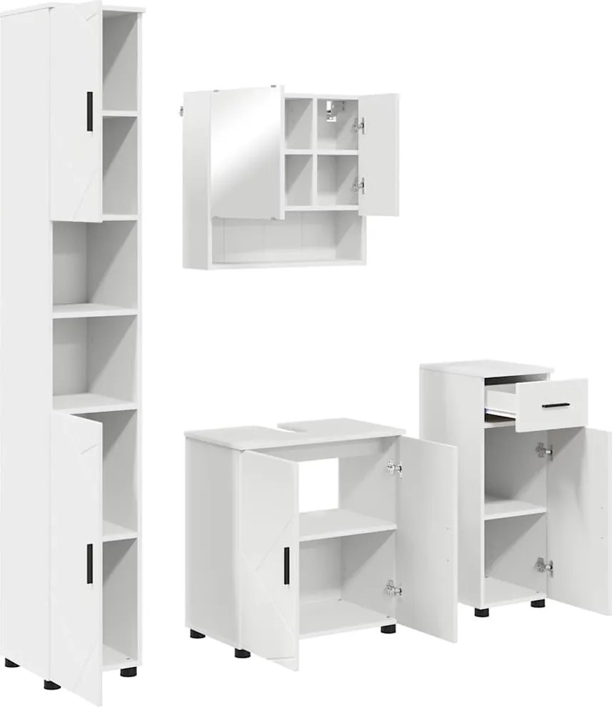 Sada koupelnového nábytku 4 ks Bílá 61 x 35 x 64 cm 3392973