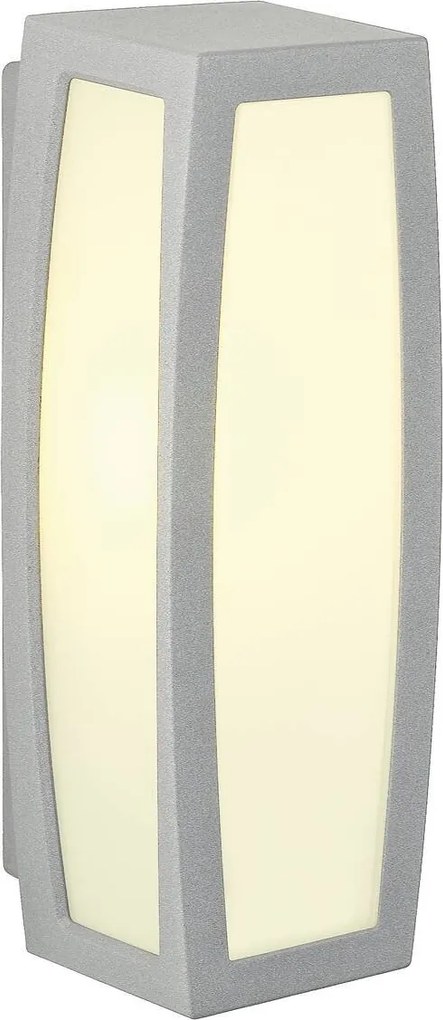 LA 230044 Venkovní svítidlo MERIDIAN BOX nástěnná stříbrnošedá 230V E27 20 - BIG WHITE (SLV)