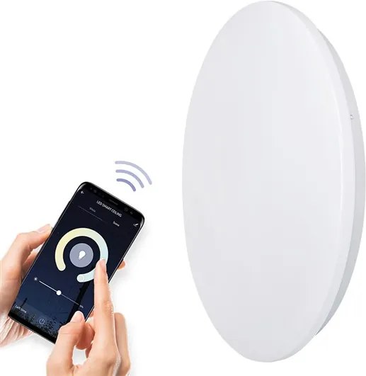 SOLIGHT LED stropní svítidlo SMART WIFI 28W/230V/1960Lm/3000-6500K/120°/IP20, kruhové bílé