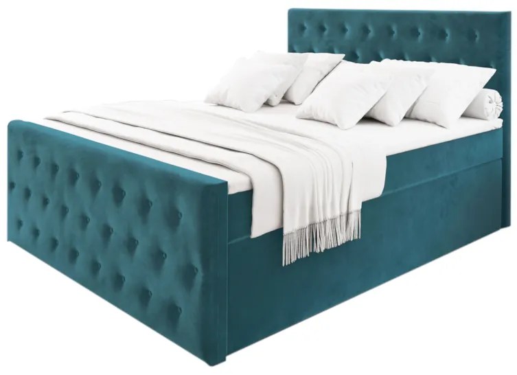 Expedo Čalouněná postel boxspring FENDI, 180x200, casablanca 13 + topper