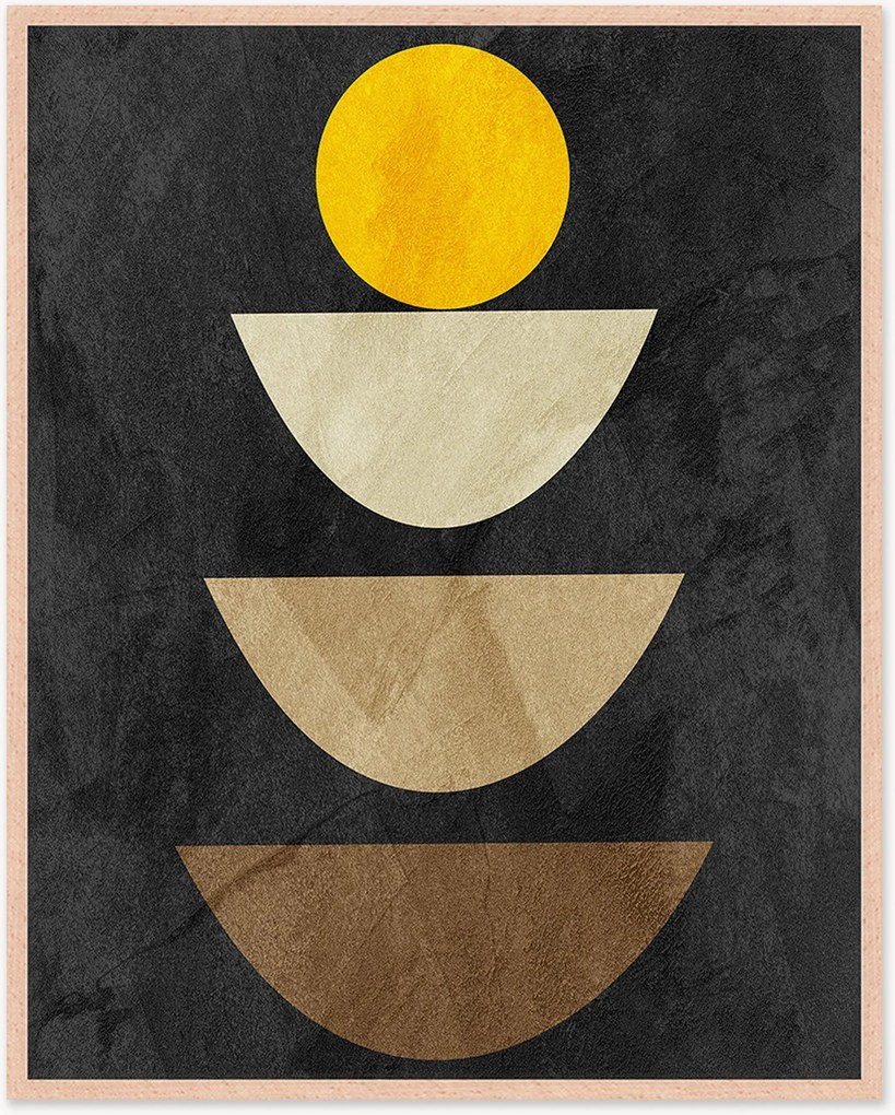 Zarámovaný digitální tisk Organic Shapes