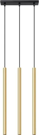 Závěsná lampa SOLLUX PASTELO 3L leštěné zlato G9 3x8W bez žárovky SL.1196