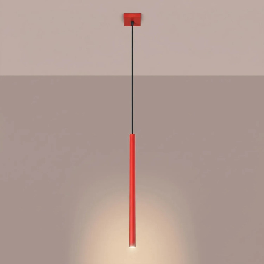 Sollux Lighting Závěsné svítidlo PASTELO 1 červené