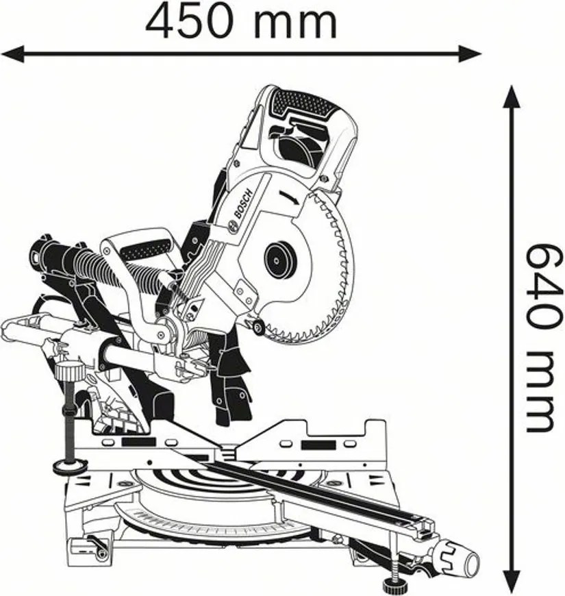 Elektrická pokosová pila Bosch GCM 8 SDE 0601B19200