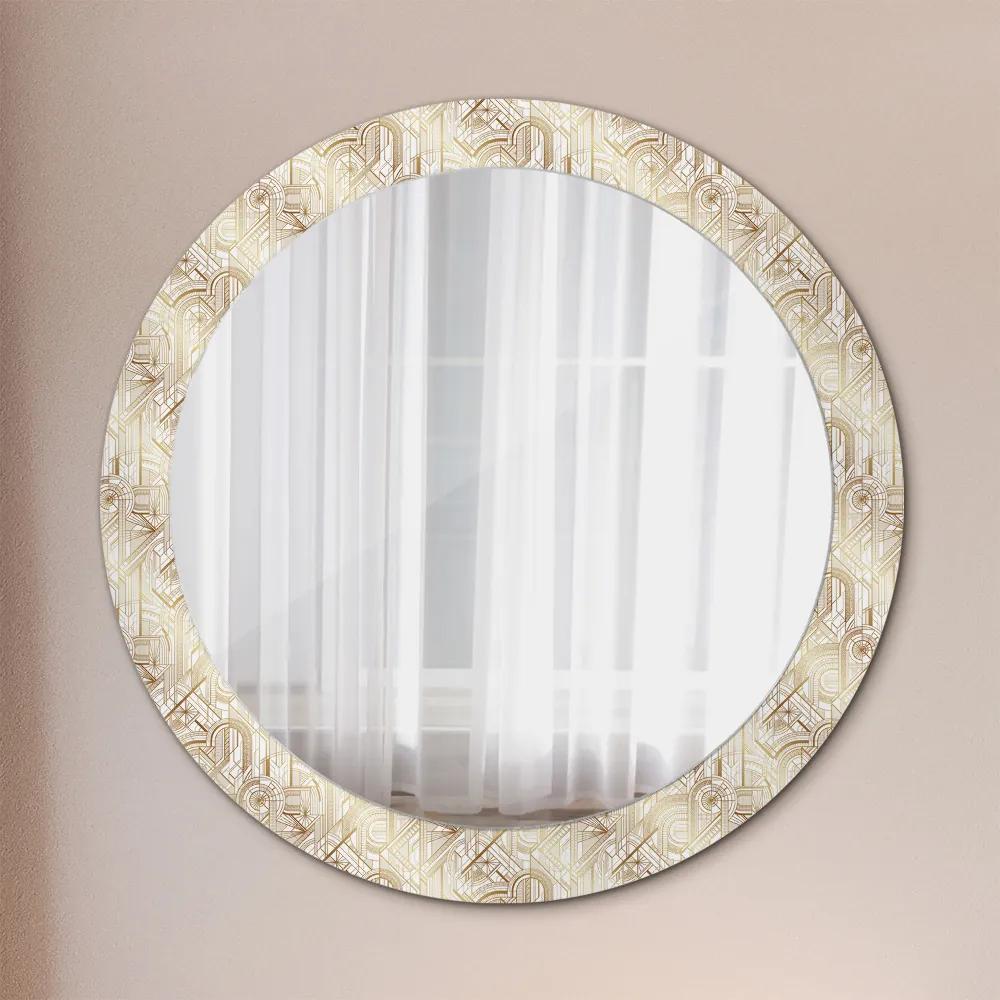 Kulaté dekorativní zrcadlo Art deco composition fi 80 cm