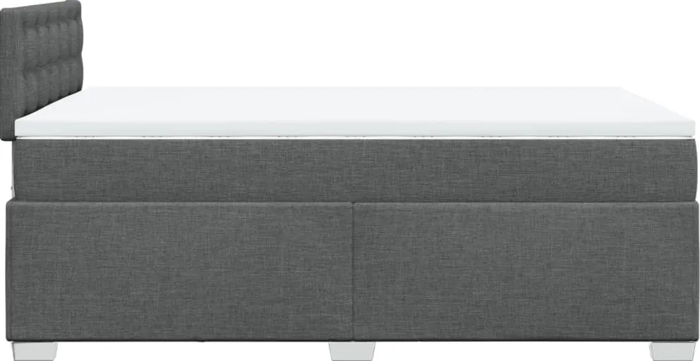Box spring postel s matrací tmavě šedá 120x190 cm textil 3285842