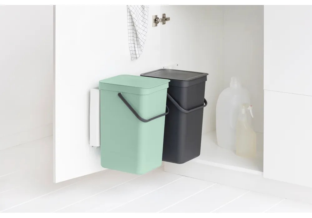 Brabantia Vestavný koš Sort&Go 2x16L zelená, šedá