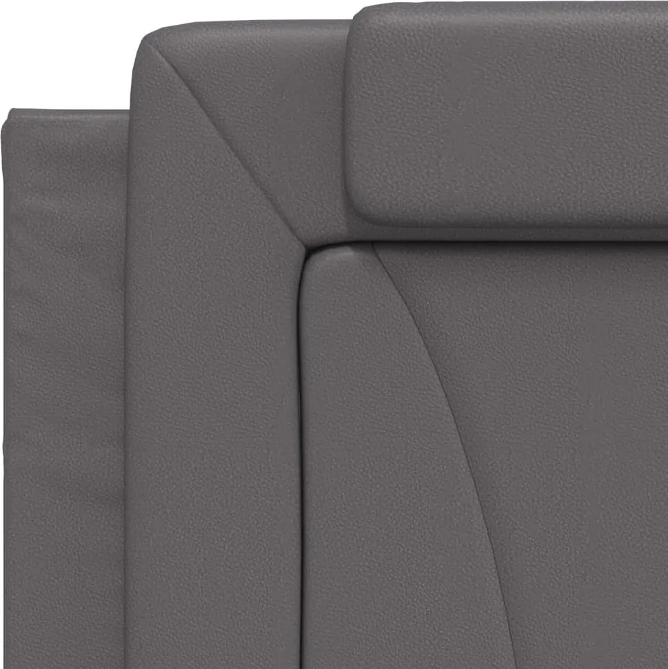 Postel Viana s matrací šedá 180 x 200 cm umělá kůže 3208813