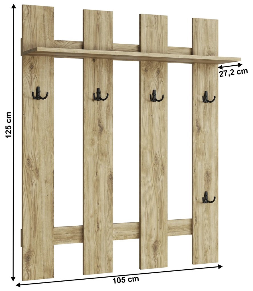 Kondela Věšákový panel 105, dub navarra, DORSI