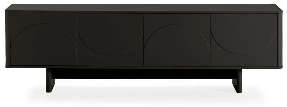 Černý TV stolek 180x55x40 cm Solei – MOME