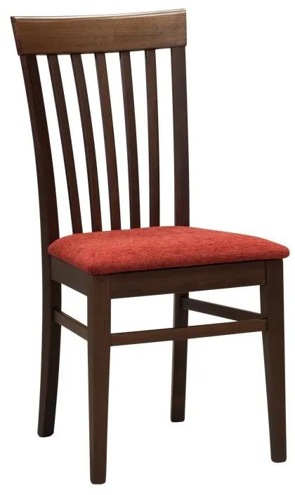 Stima Dřevěná jídelní židle K2 látka | Odstín: bílá,Sedák: bolton new arancio 1