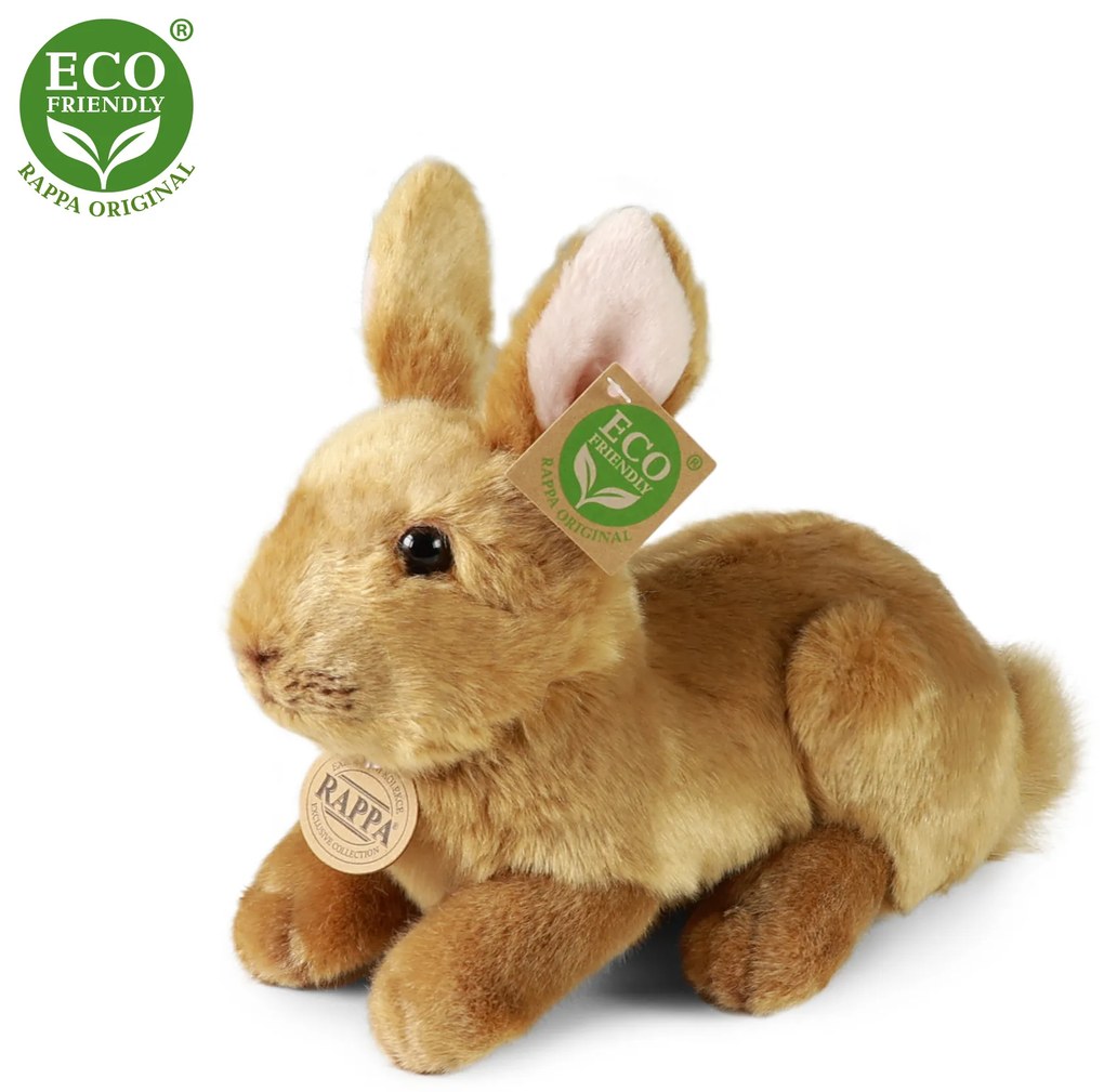 Plyšový králík hnědý ležící 23 cm ECO-FRIENDLY