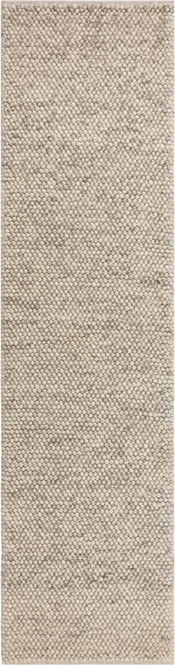 Flair Rugs, Ručně tkaný běhoun Minerals Light Grey, 60x230, béžová, chodba / předsíň