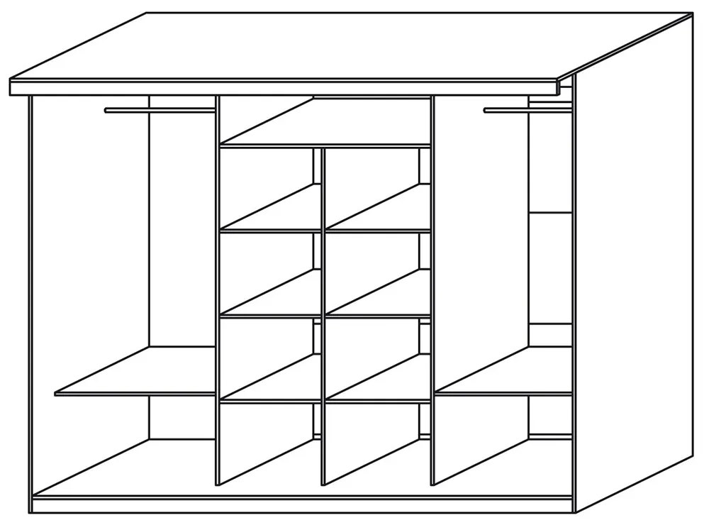 Šatní skříň SINO | 260 cm | lefkas