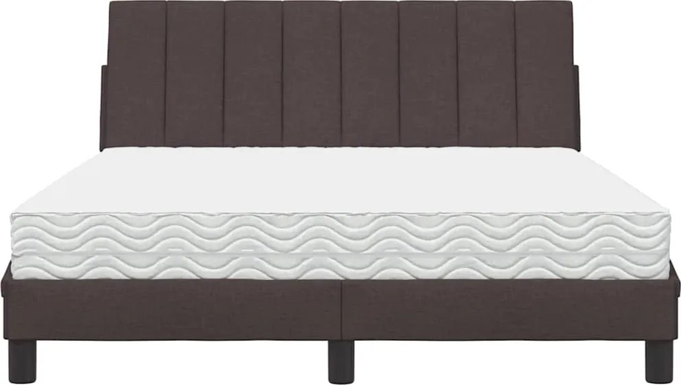 Postel s matrací Hanko tmavě hnědá 140 x 200 cm textil 3310534