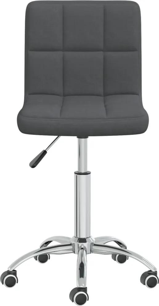 vidaXL Otočné jídelní židle 6 ks textil [3087521] Barva: Tmavě šedá