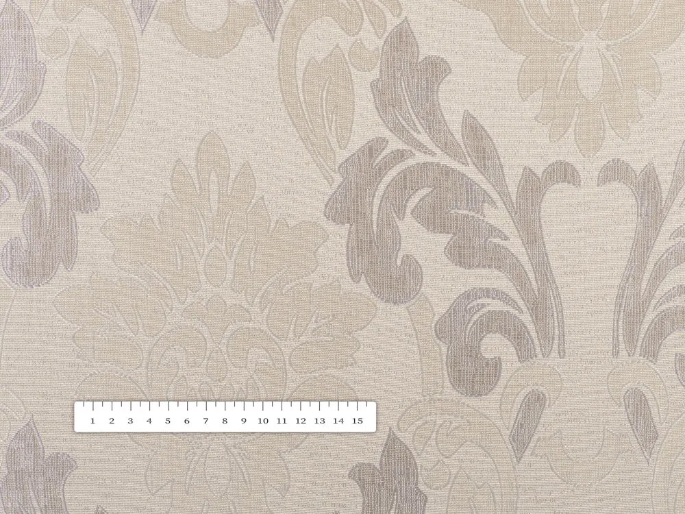 Biante Dekorační povlak na polštář s lemem PM-061 Zámecký vzor na béžovém 45 x 45 cm