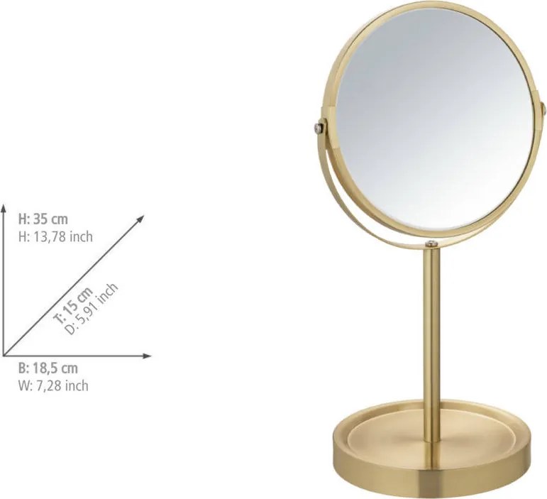 Zvětšovací kosmetické zrcadlo ALATA, Ø 17 cm
