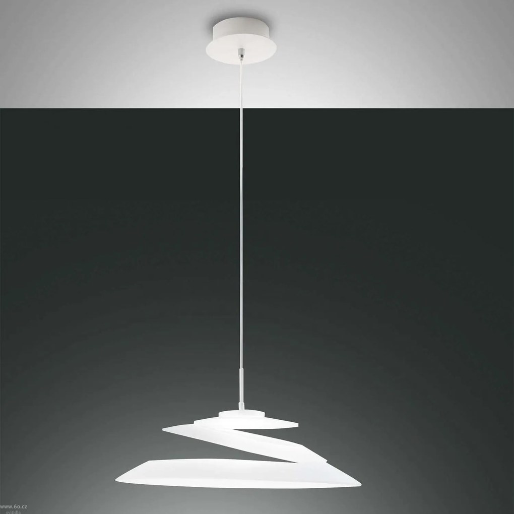 Fabas 3357-42-102 Aragon, závěsné svítidlo, 18W LED 2700K stmívatelné, bílá, prům. 53cm
