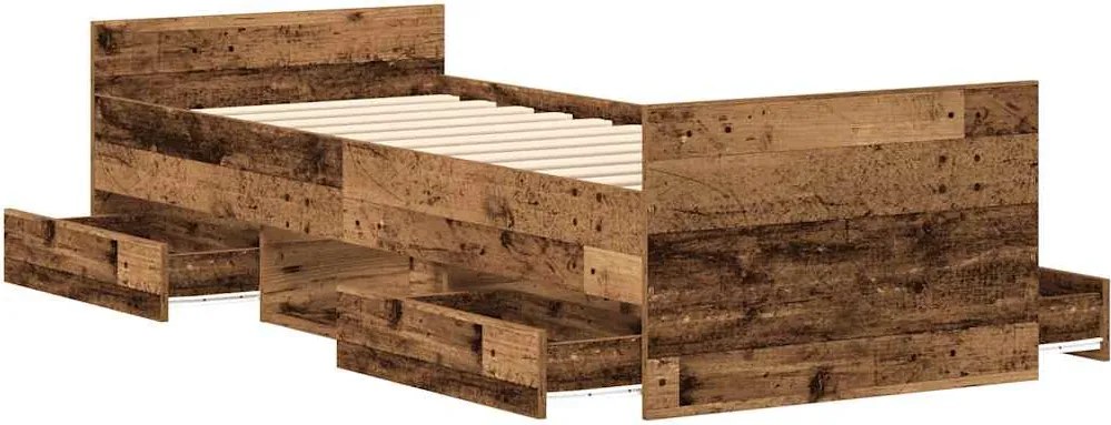 Rám postele bez matrace Staré dřevo 90x200cm Technické dřevo 3328803