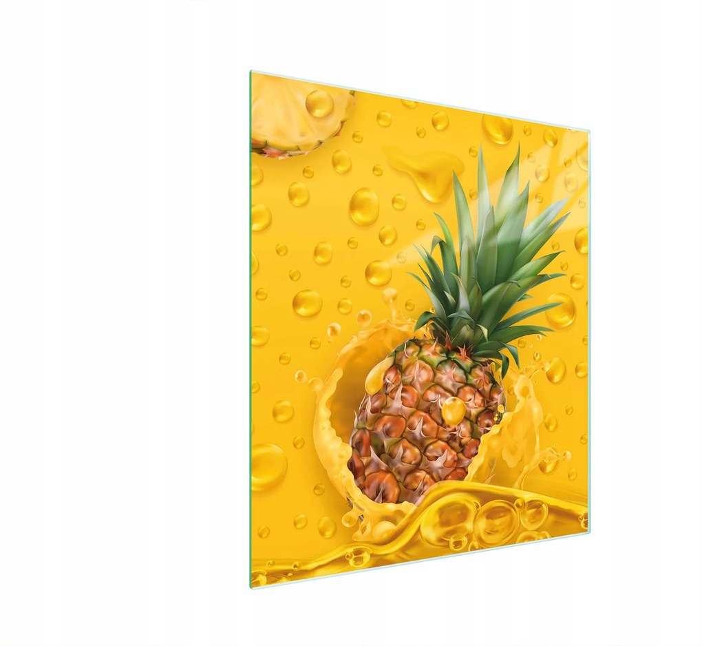 Skleněná Krájecí Deska 45x52 Ananas Tvrzené Sklo