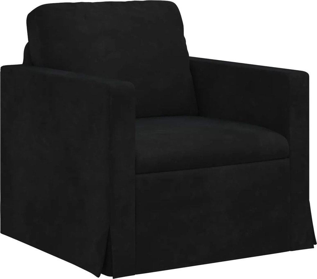 Set pohovek 2 ks Černá samet 3407631