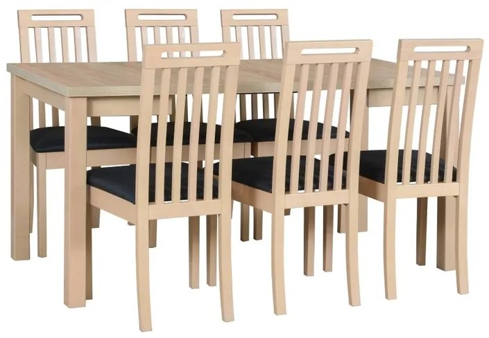 Jídelní stůl MAX 8 deska stolu wotan, nohy stolu sonoma
