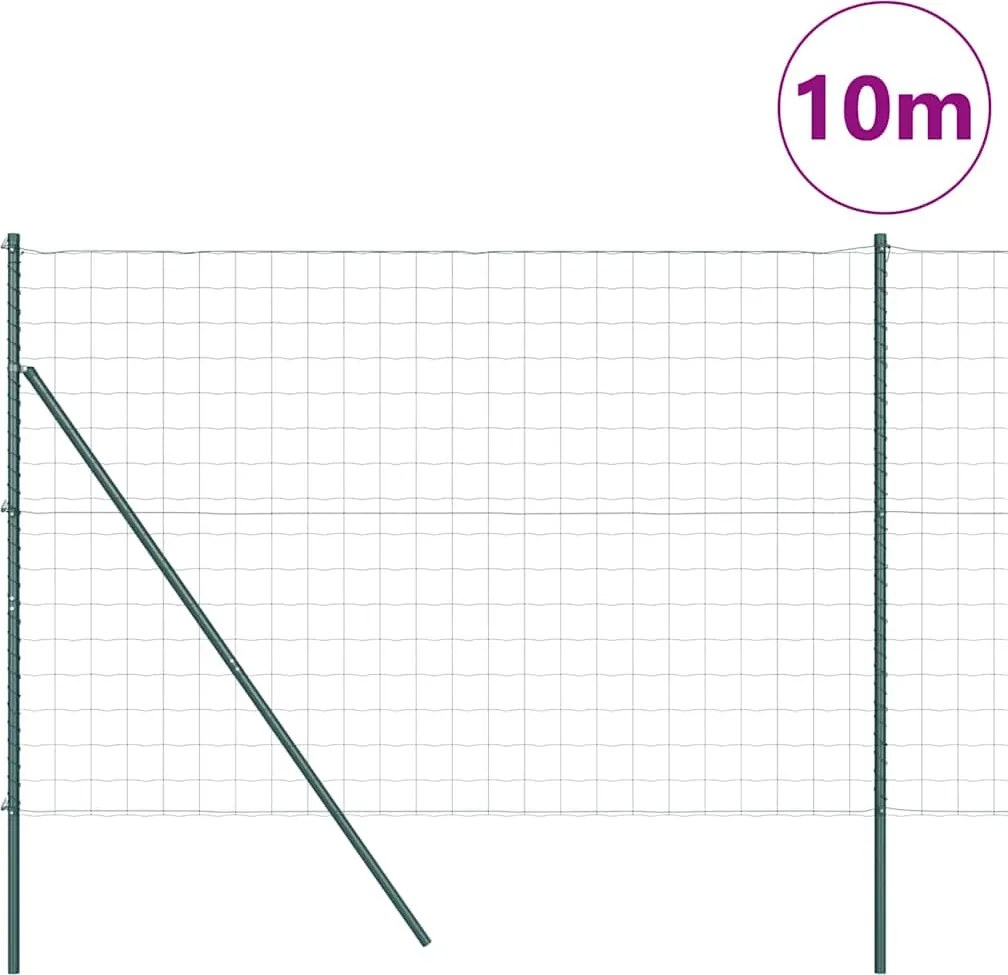 Euro plotové kotvení 10 x 1,6 m Ocel potažená PVC Zelená 3350310