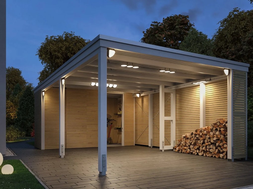 P 94519 Park + Light LED venkovní nástěnné svítidlo Ikosea IP44 50x203mm 3000K 5,6W 12V antracit umělá hmota - PAULMANN