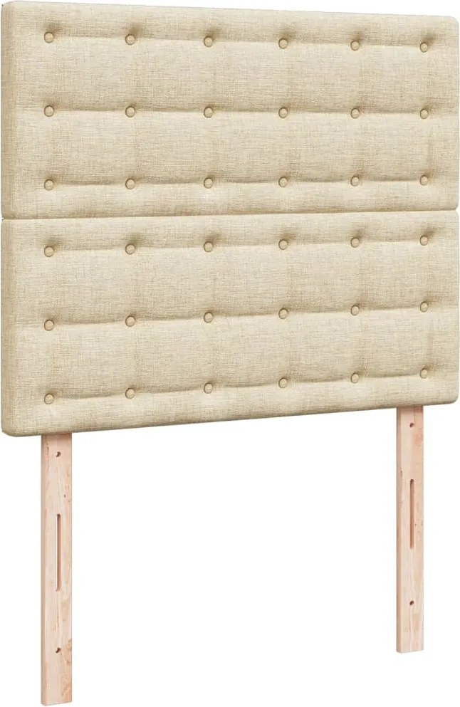 Box spring postel s matrací krémová 120x190 cm textil 3291626