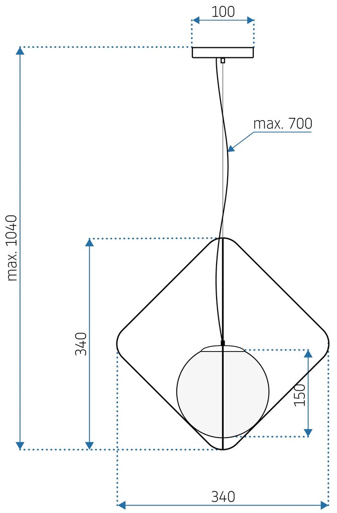 Toolight Stropní svítidlo APP1018-1CP