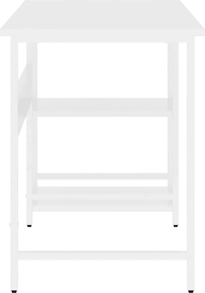 PC stůl bílý 105 x 50 x 72 cm MDF a kov 20551