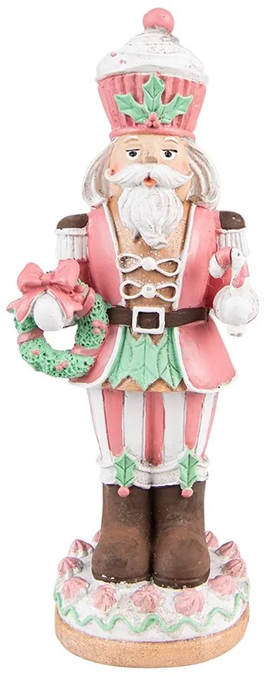 Dekorace Louskáček v růžovém - 9*6*24 cm