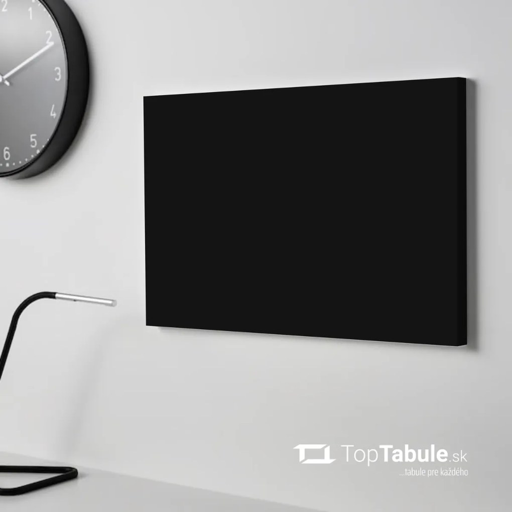 Toptabule.sk  Bezrámová magnetická tabule ČERNÁ 90x60 cm
