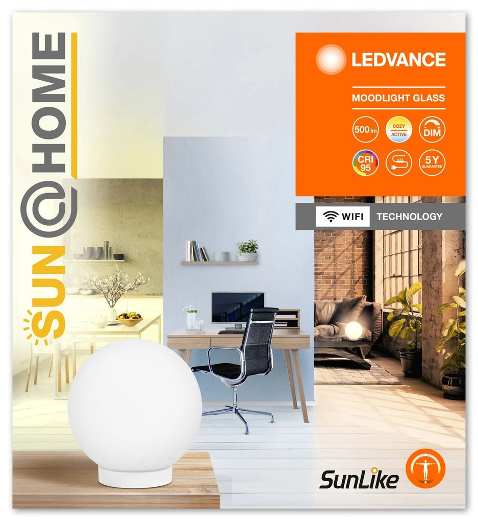 LEDVANCE SMART+ WiFi stolní lampa Sun@Home Moodlight glass CCT